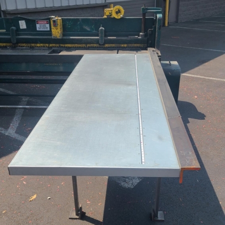 U14507C Wysong 816 shear with squaring table - Benoit Sheet Metal Equipment