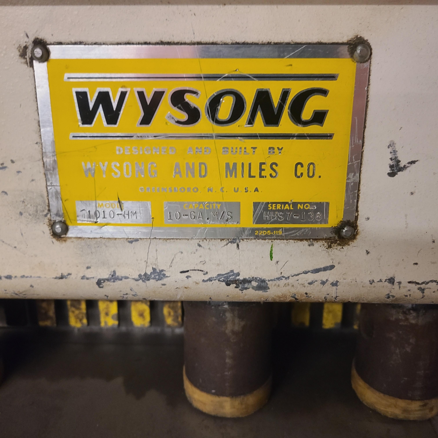 U14615C Wysong 1010 shear - Benoit Sheet Metal Equipment