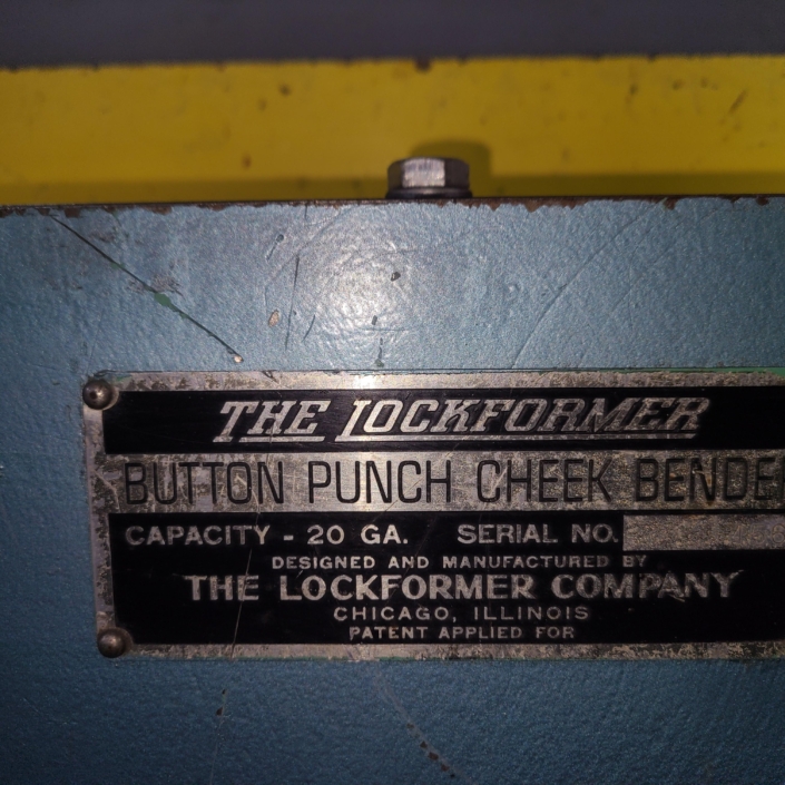 U14700C Used Lockformer button punch cheek bender - Benoit Sheet Metal ...